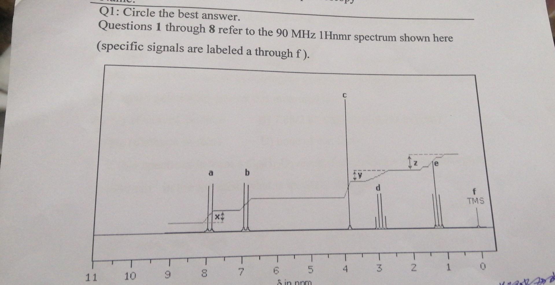 Solved Q1: Circle the best answer. Questions 1 through 8 | Chegg.com