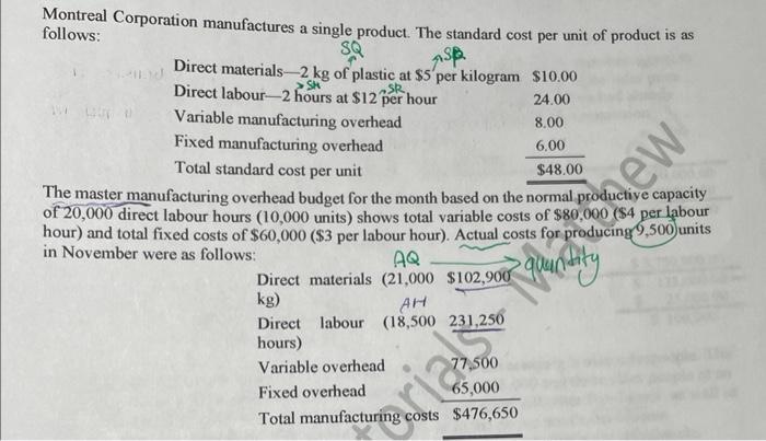 Solved how do i calculate NC for master budget part for FOH | Chegg.com