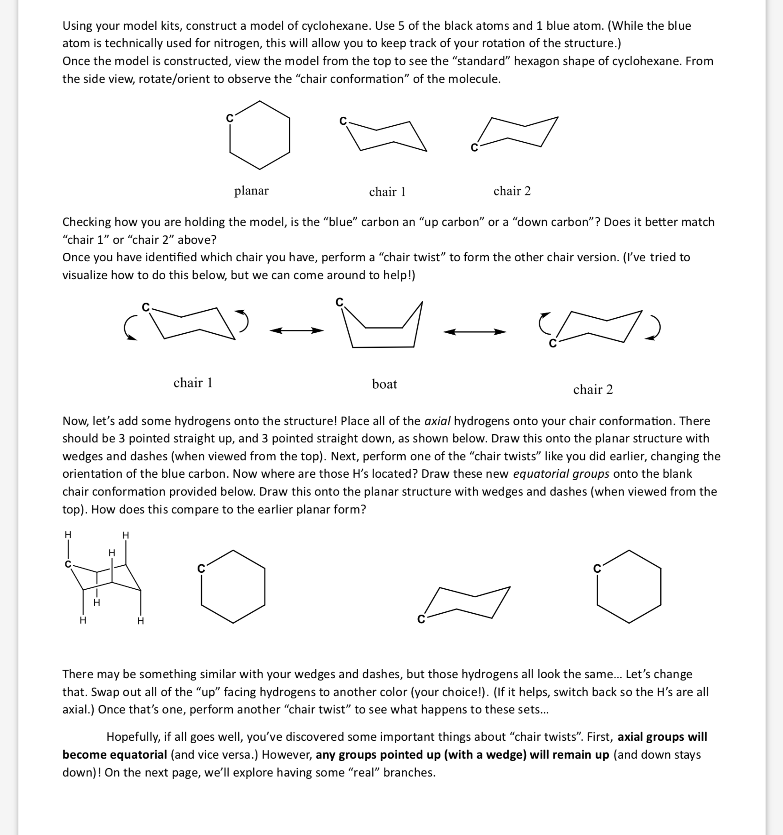 Using your model kits, construct a model of | Chegg.com