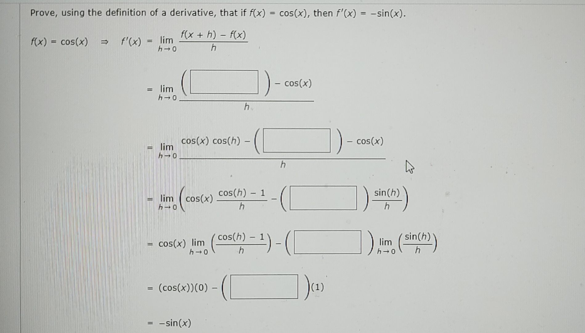 Solved Prove Using The Definition Of A Derivative That If