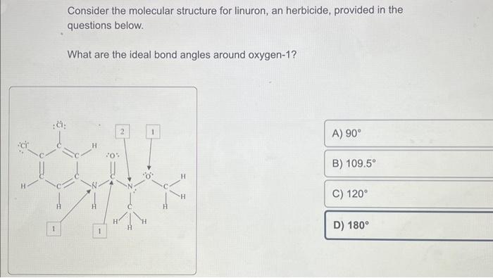 Solved Consider the molecular structure for linuron, an | Chegg.com