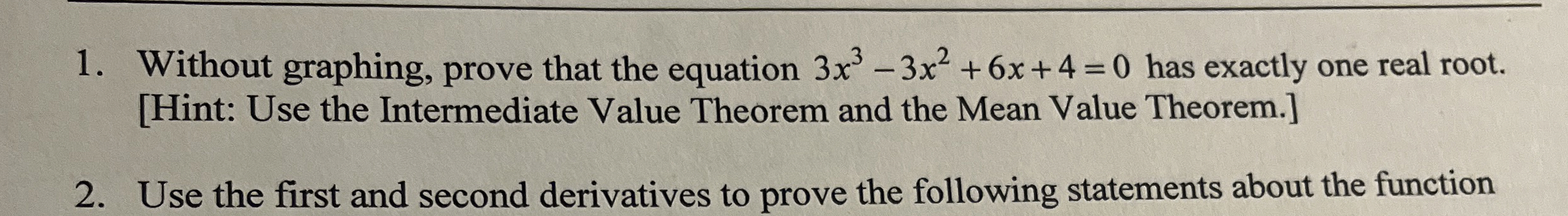 Solved How to solve Without graphing, prove that the | Chegg.com