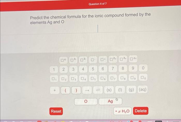 Solved Predict the chemical formula for the ionic compound | Chegg.com