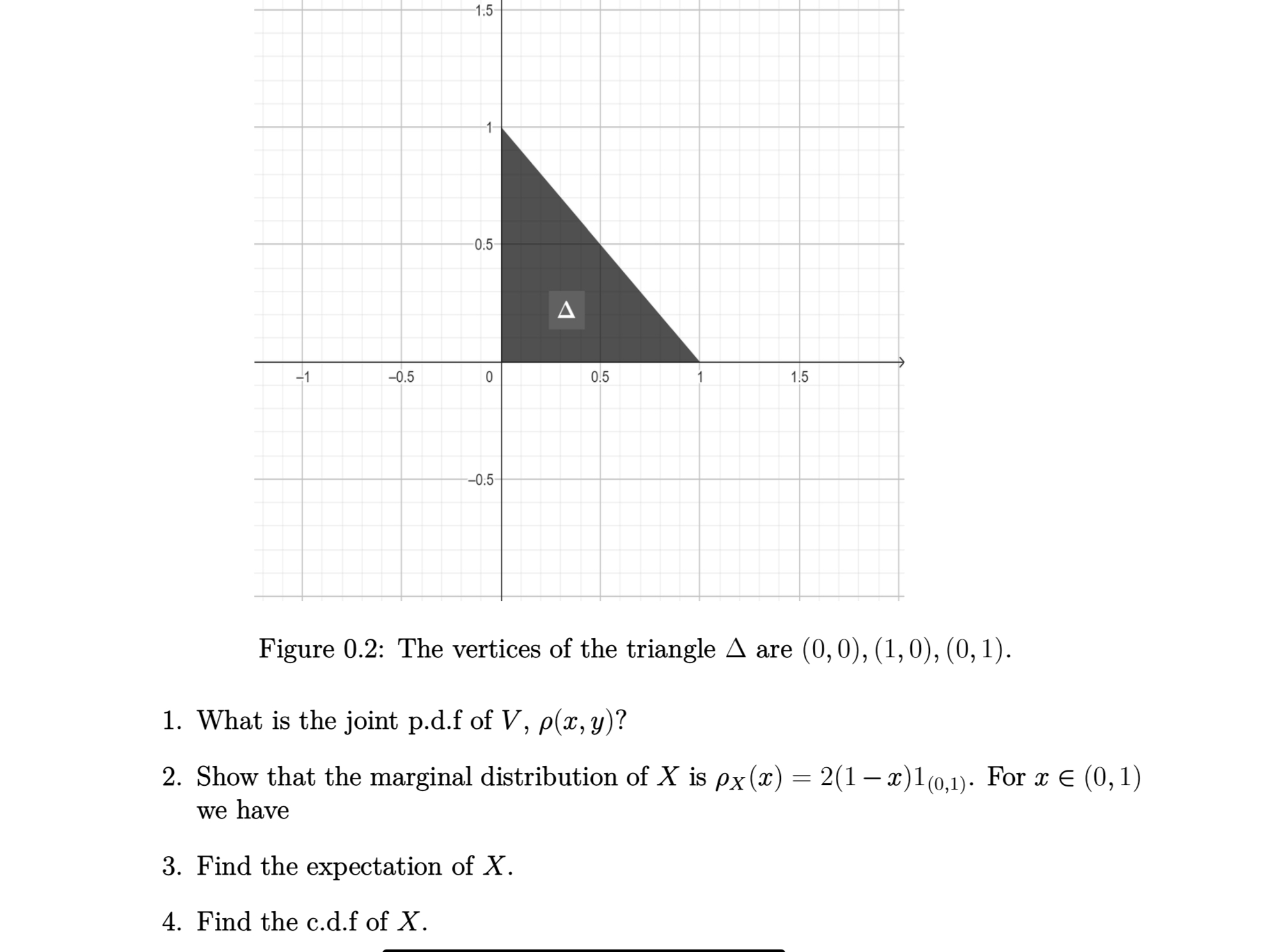 Solved Exercise 26. ﻿Let V = (X, ﻿Y ) ﻿be a random vector | Chegg.com