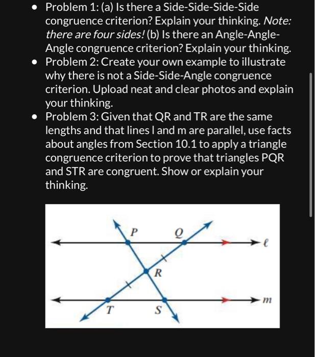 Solved Problem 1: (a) Is there a Side-Side-Side-Side | Chegg.com