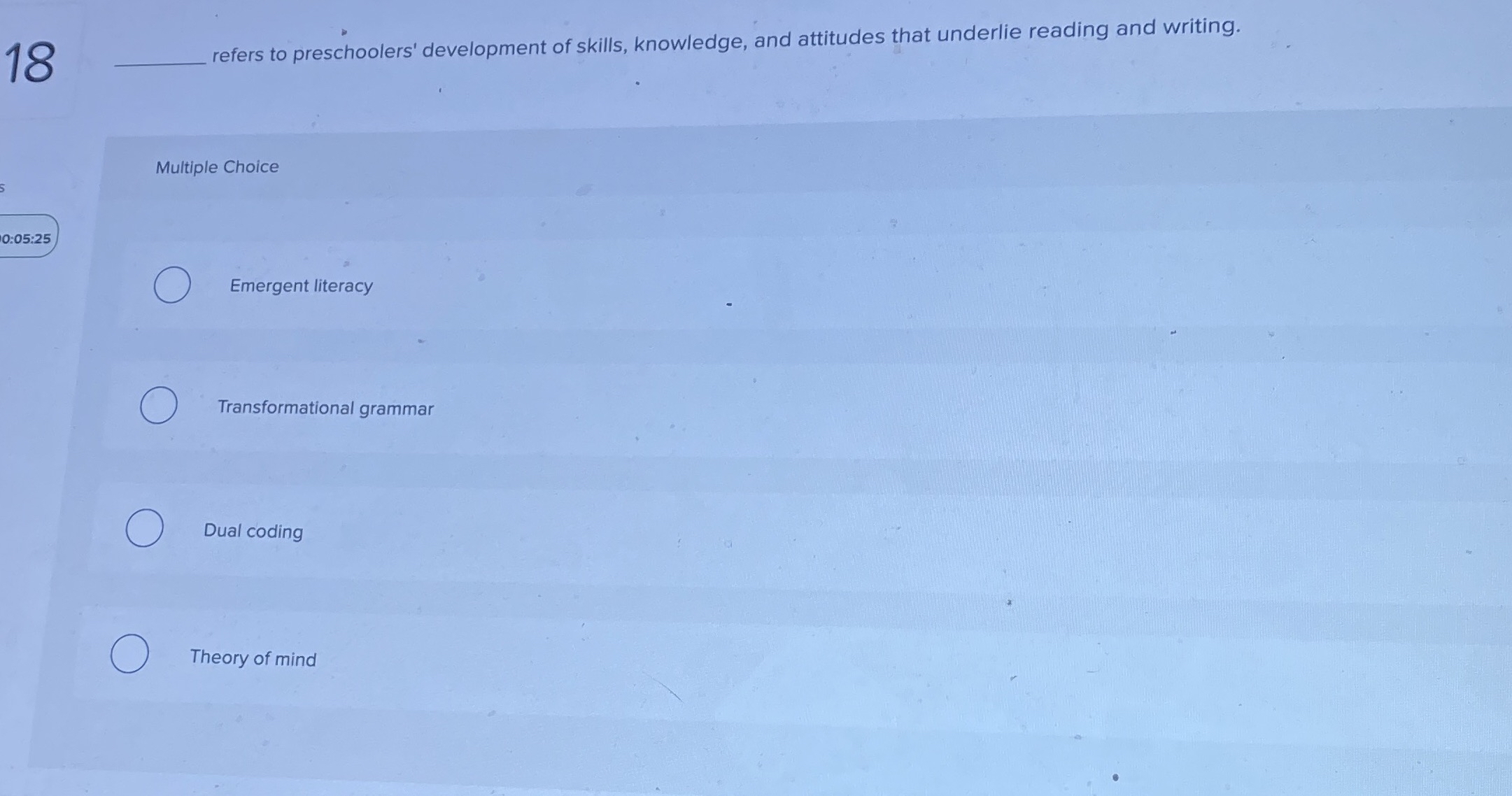 Solved refers to preschoolers' development of skills, | Chegg.com