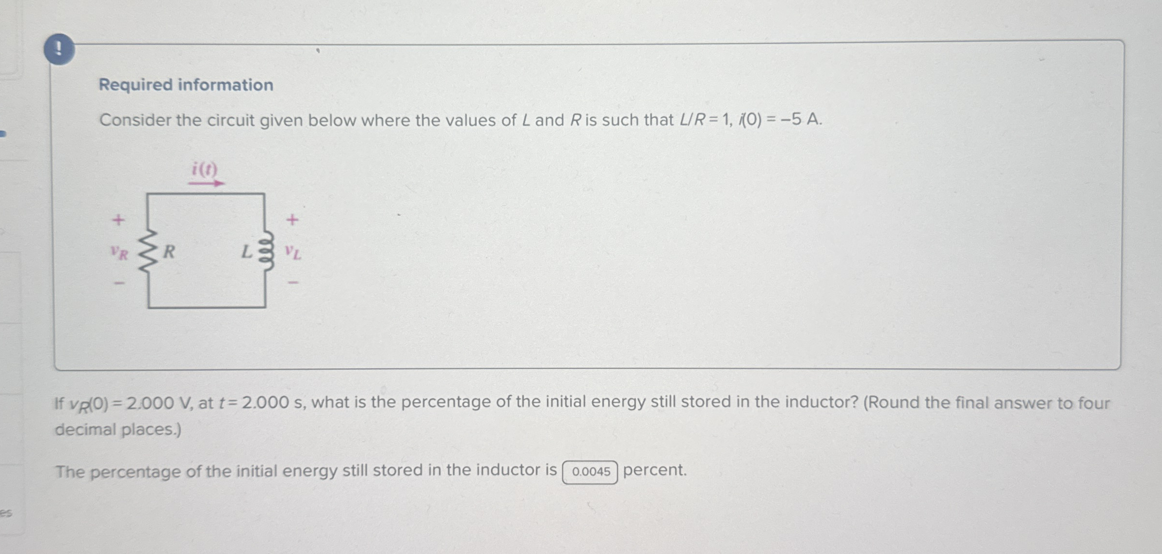 Solved !Required informationConsider the circuit given below | Chegg.com