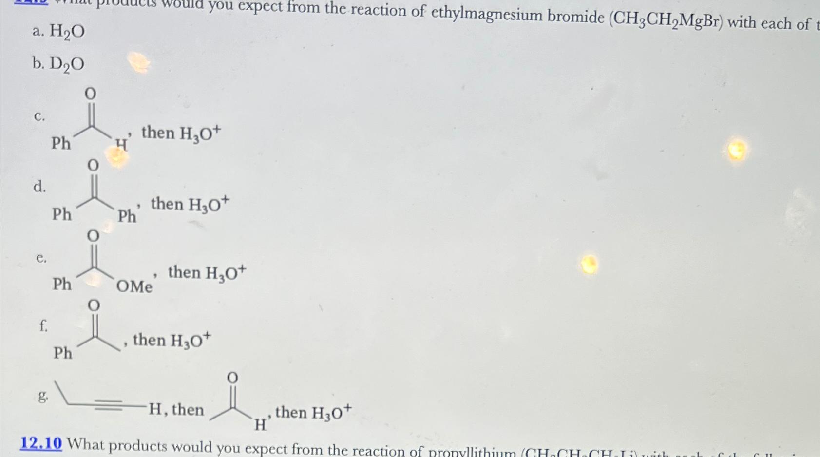 Solved a. H_(2)O\\nb. D_(2)O\\nc. then H_(3)O^(+)\\nd. then | Chegg.com