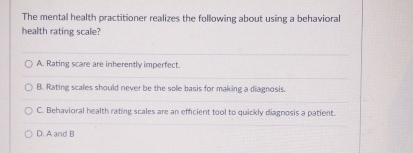 Solved The mental health practitioner realizes the following | Chegg.com