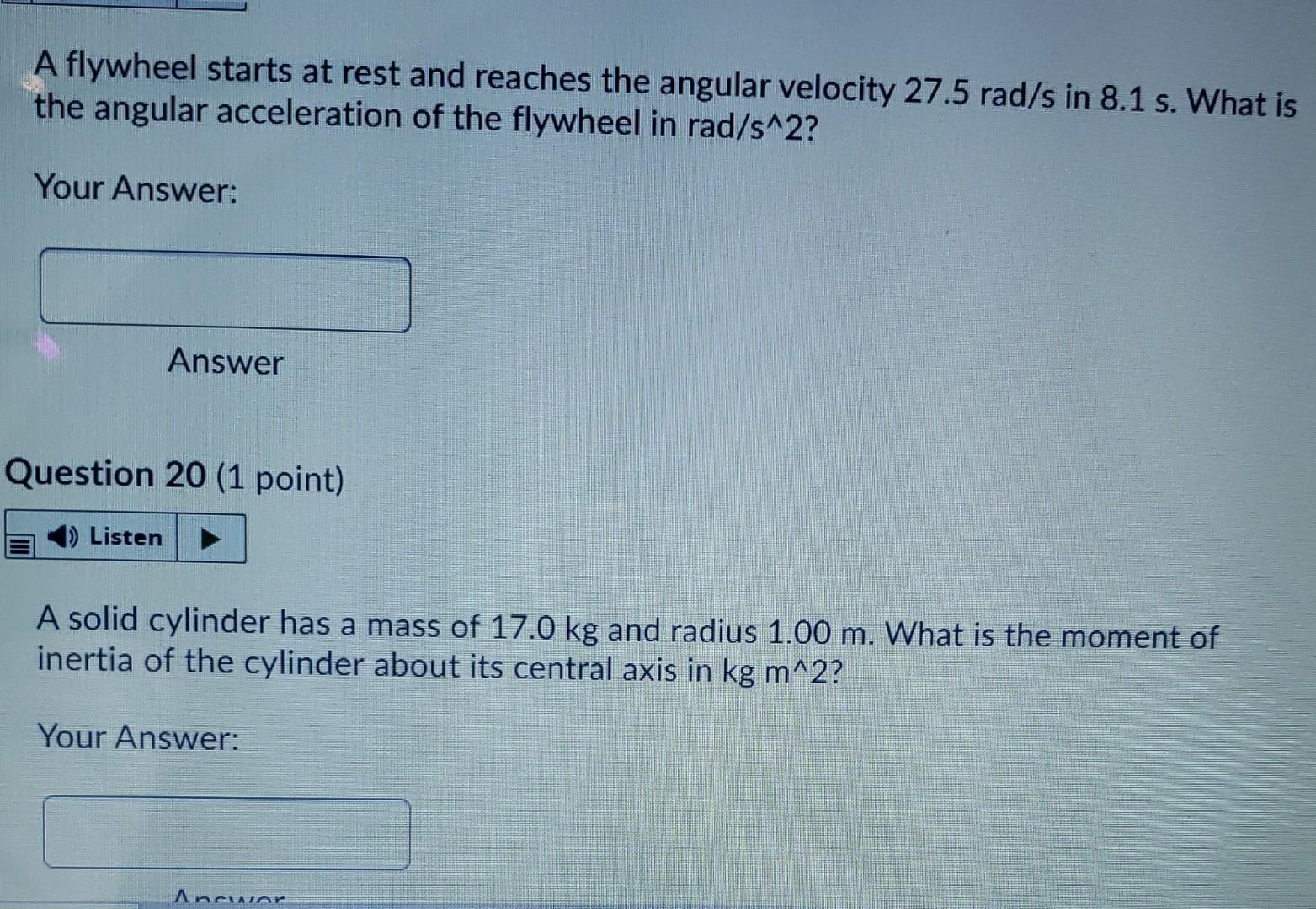 Solved A flywheel starts at rest and reaches the angular | Chegg.com