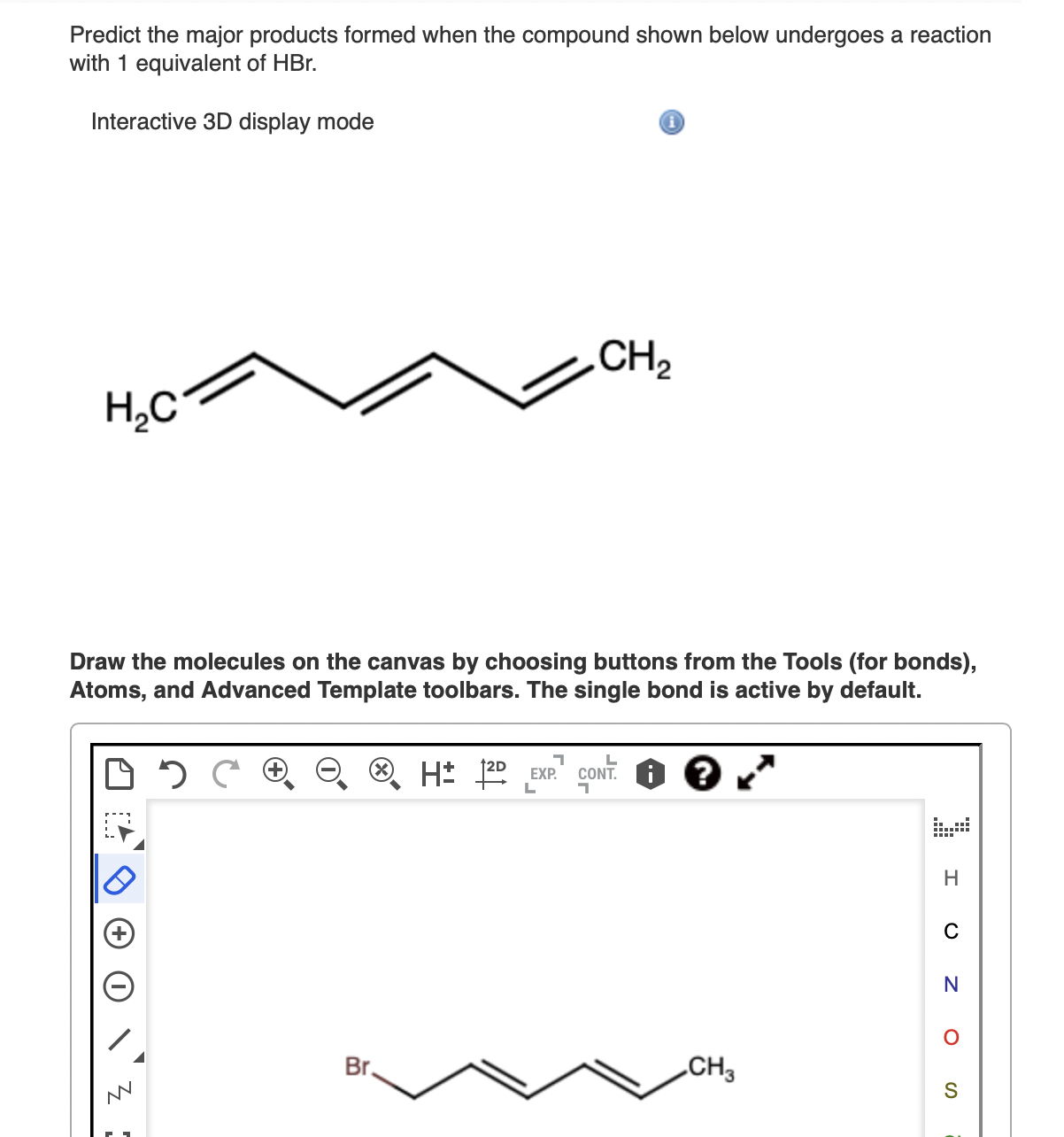 Solved Predict the major products formed when the compound | Chegg.com