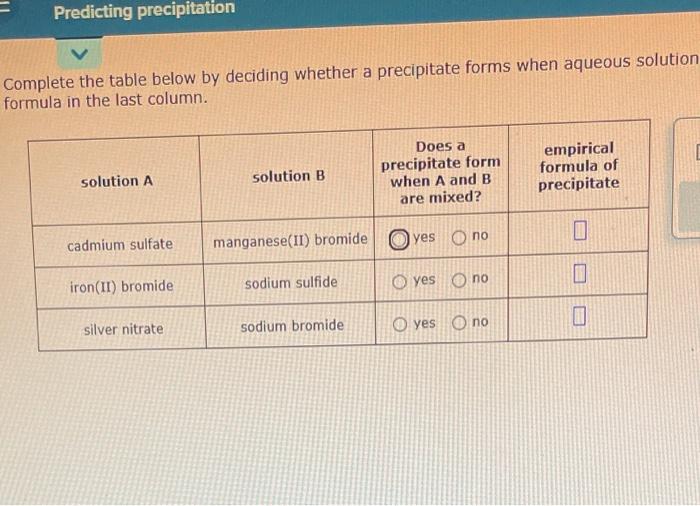 Solved Complete the table below by deciding whether a | Chegg.com
