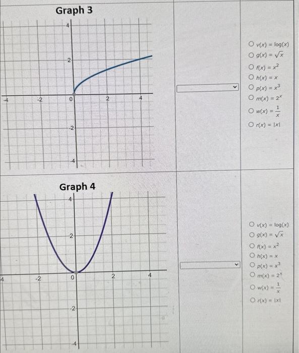 Solved select the correct name of the function and equation | Chegg.com