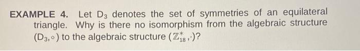 Solved EXAMPLE 4. Let D3 denotes the set of symmetries of an | Chegg.com