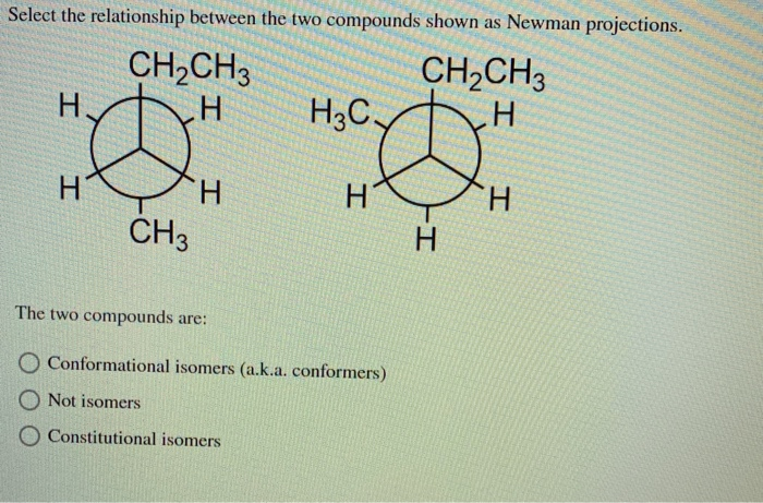Solved Select the relationship between the two compounds | Chegg.com
