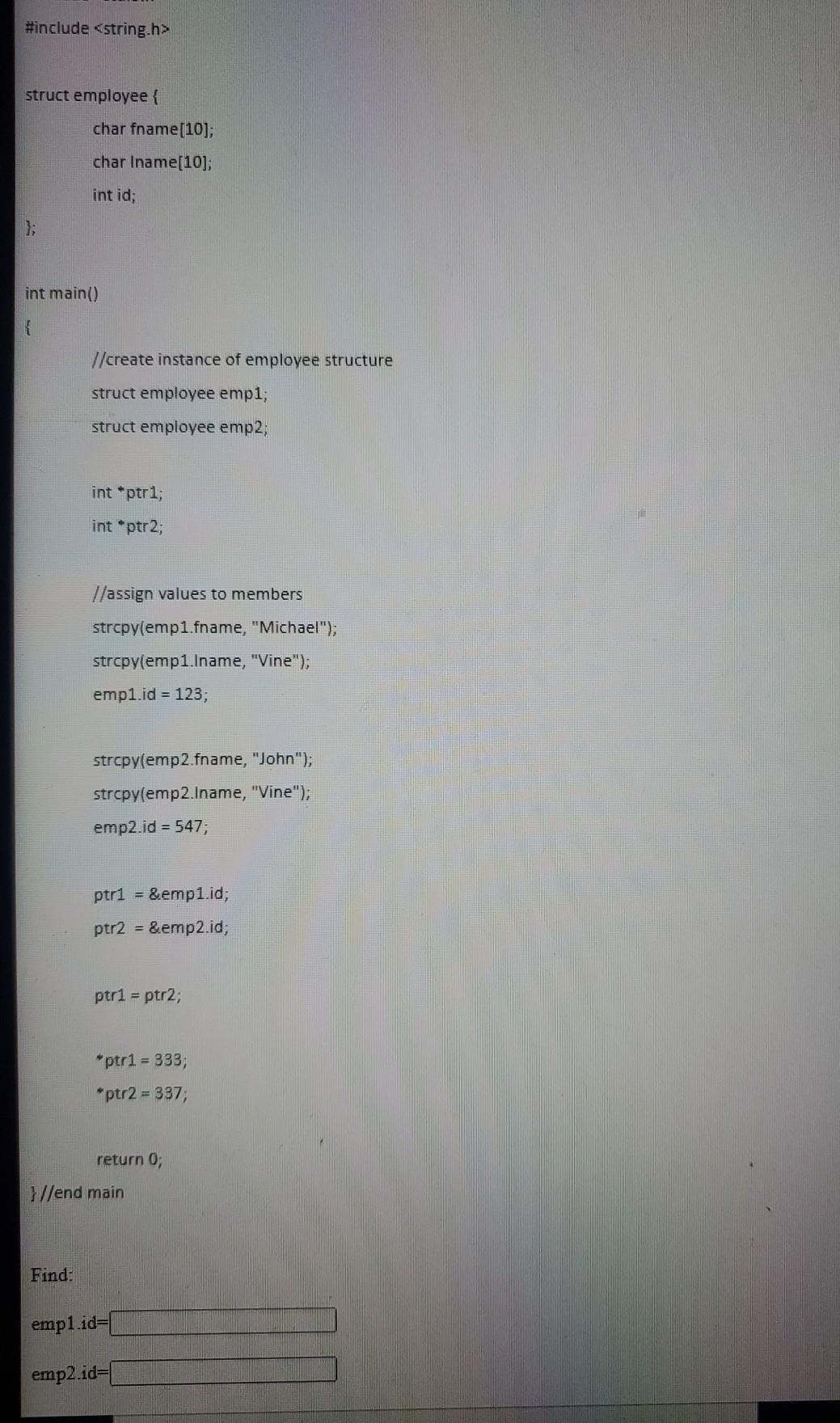 Solved Let's consider the following code: #include #include | Chegg.com