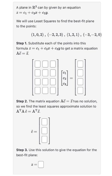 Solved A plane in R3 can by given by an equation | Chegg.com