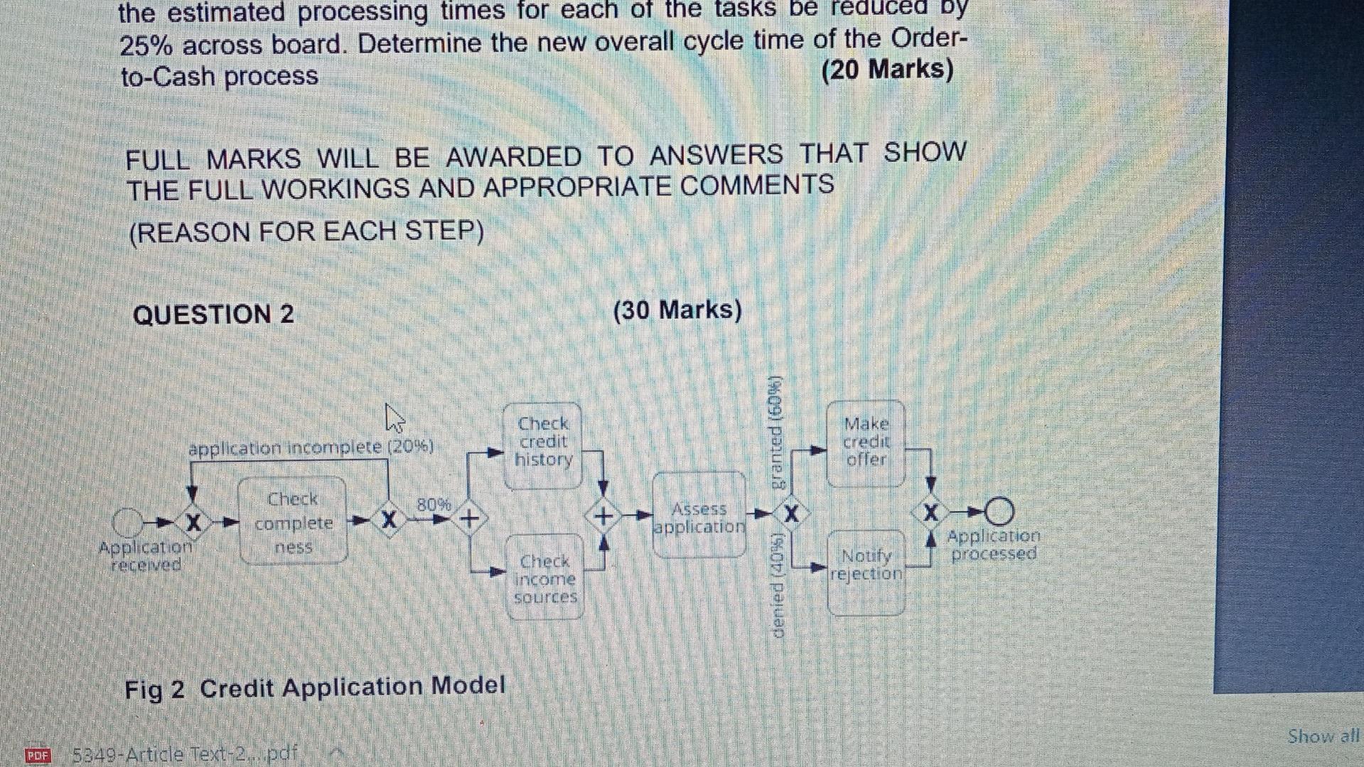 Solved the estimated processing times for each of the tasks | Chegg.com