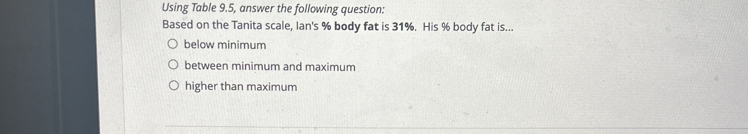 Solved Using Table 9.5, ﻿answer the following question:Based | Chegg.com