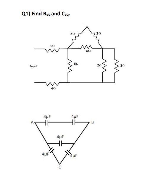 Solved Q1) Find Req and Ceq. | Chegg.com Solved Q1) Find Req and Ceq. | Chegg.com