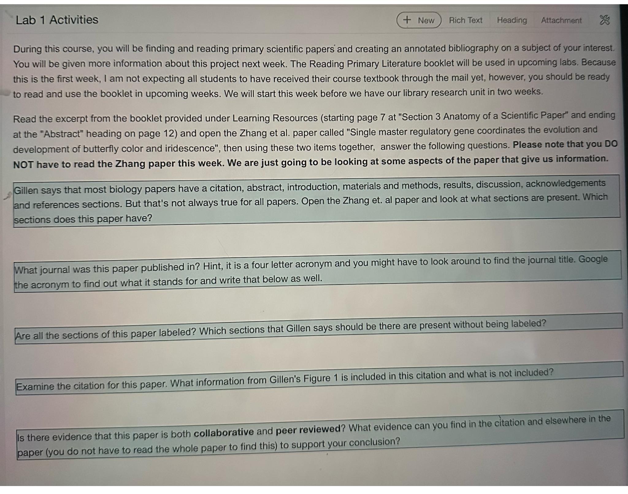 Solved Lab 1 ﻿ActivitiesRich TextHeadingAttachmentDuring | Chegg.com