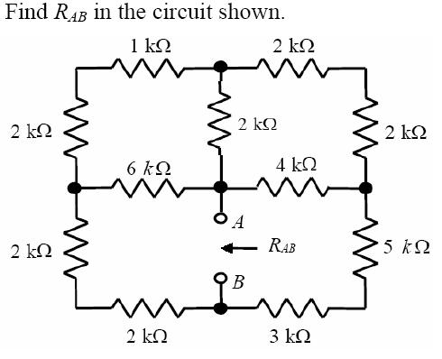 Solved Find RAB in the circuit shown. | Chegg.com