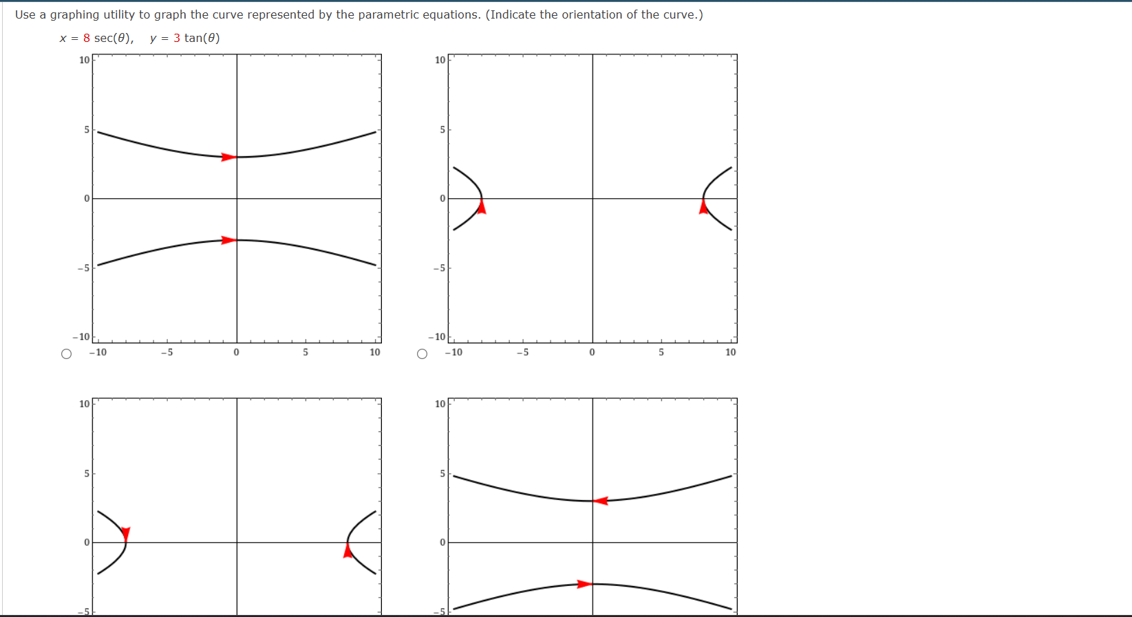 Solved Use a graphing utility to graph the curve represented | Chegg.com