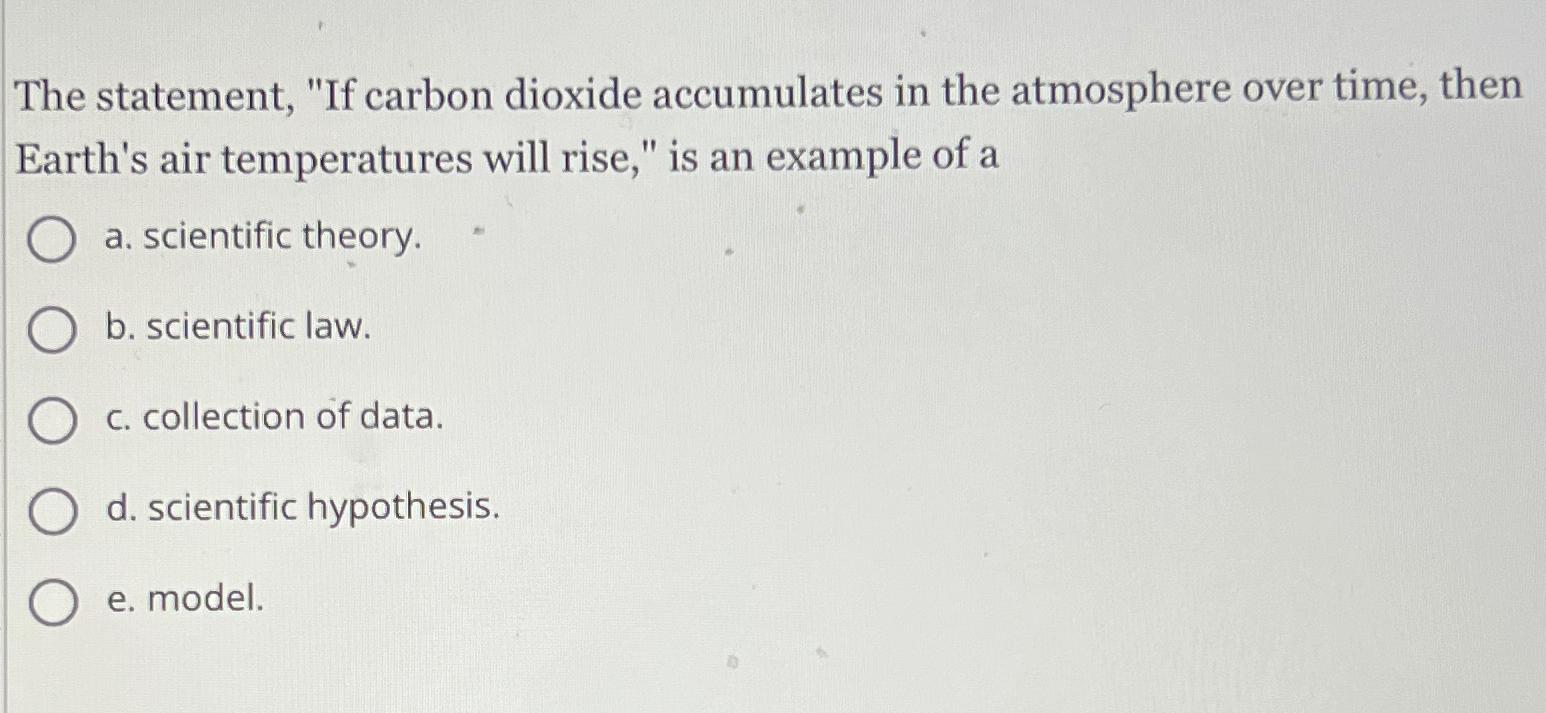 Solved The statement, "If carbon dioxide accumulates in the | Chegg.com