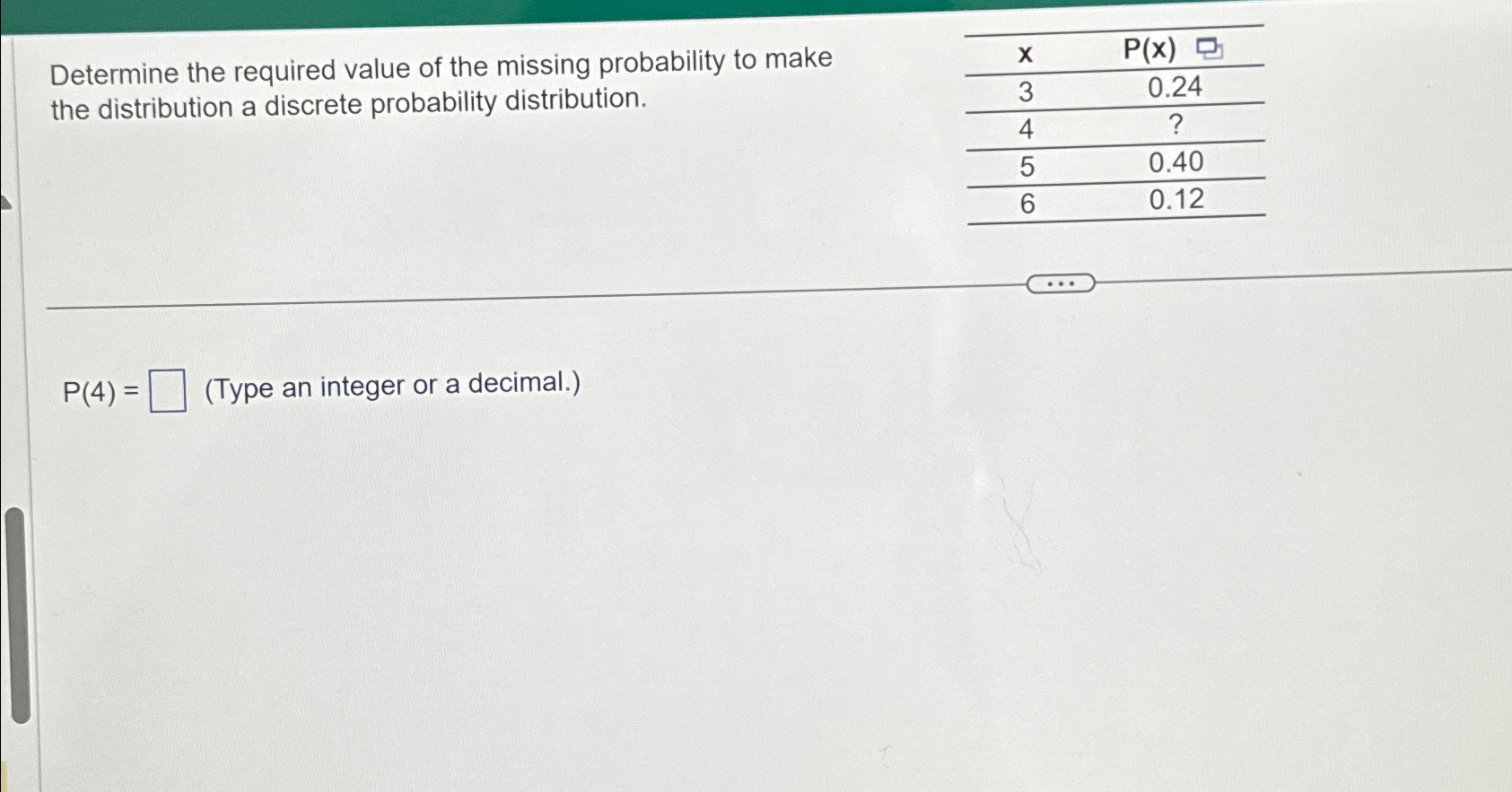 Solved Determine the required value of the missing | Chegg.com