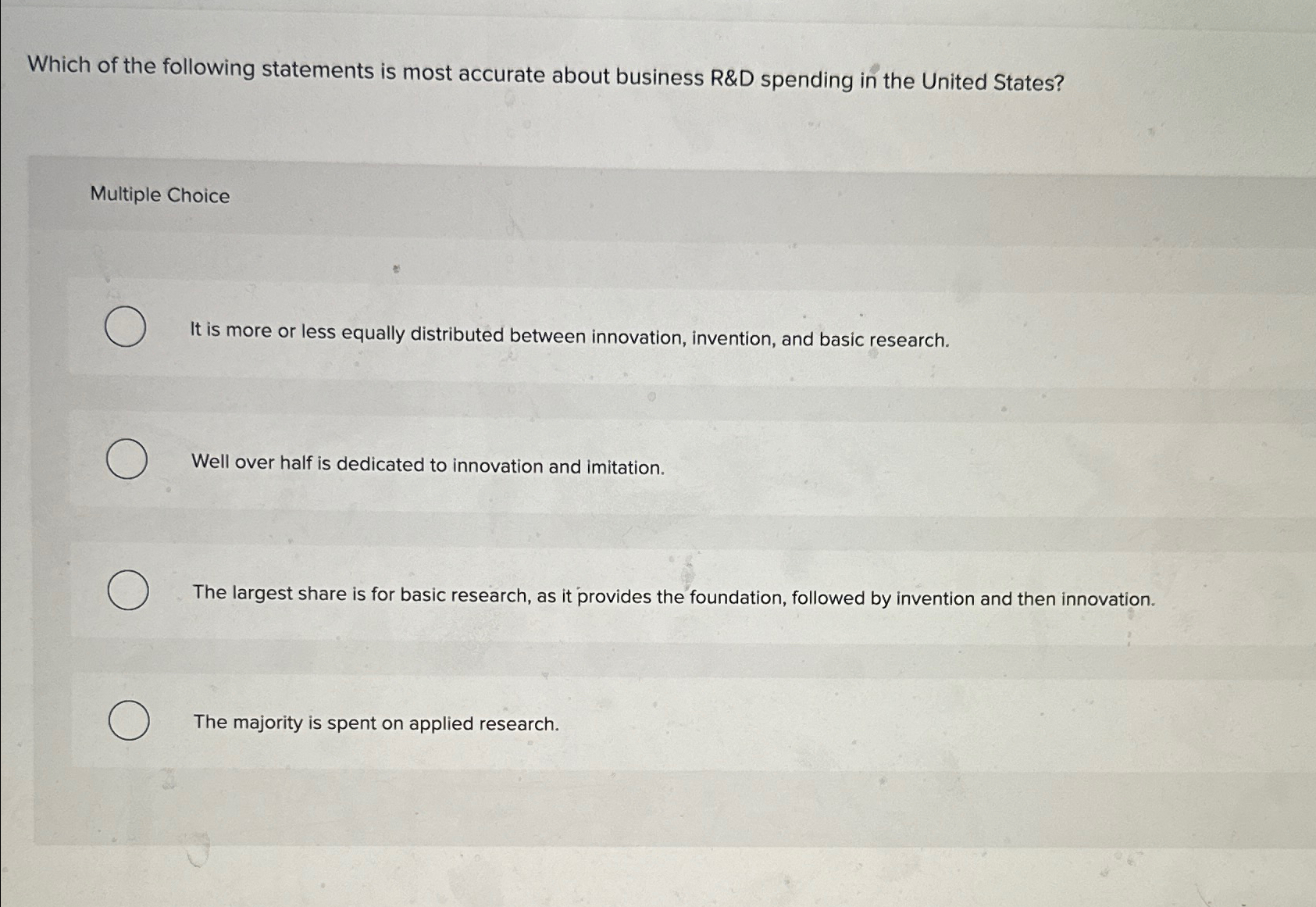 Solved Which of the following statements is most accurate | Chegg.com