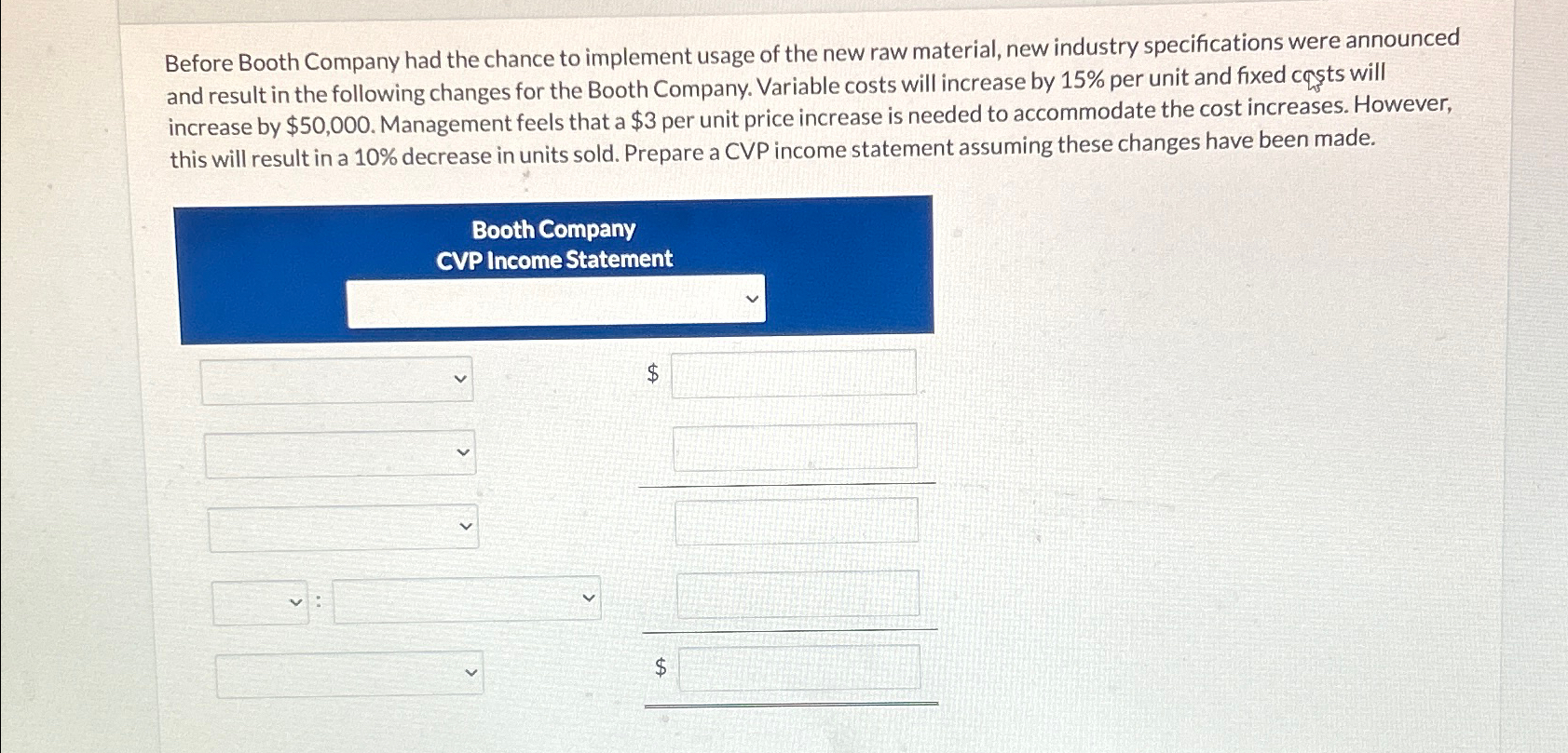 Before Booth Company had the chance to implement | Chegg.com