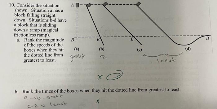 Solved 10. Consider the situation shown. Situation a has a | Chegg.com