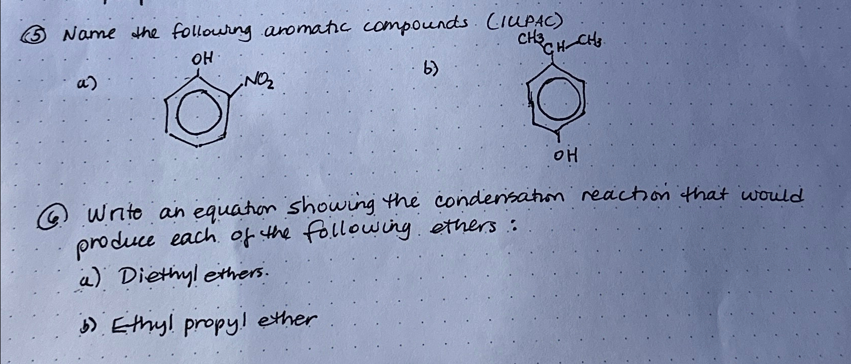 Solved Name the following aromatic compounds(IUPAC) ﻿and | Chegg.com