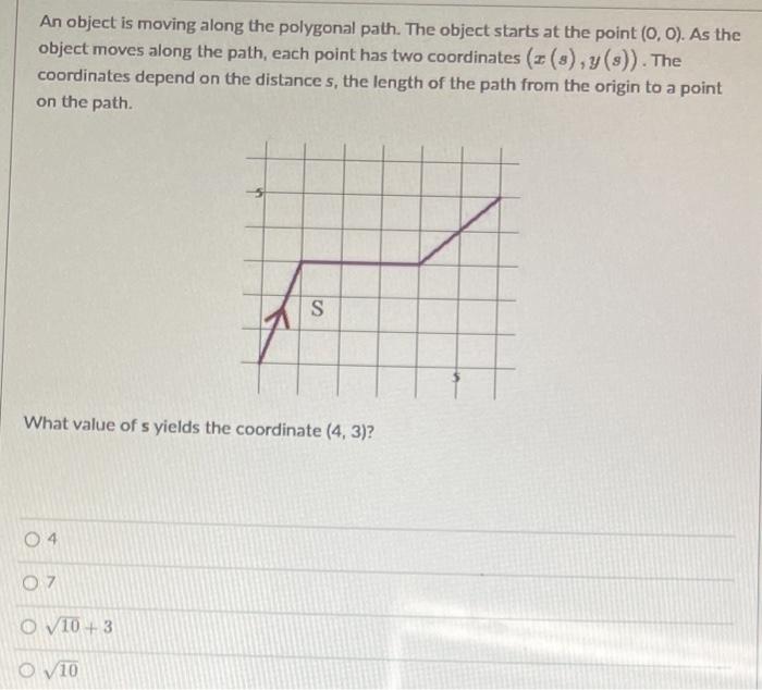 Solved An object is moving along the polygonal path. The | Chegg.com