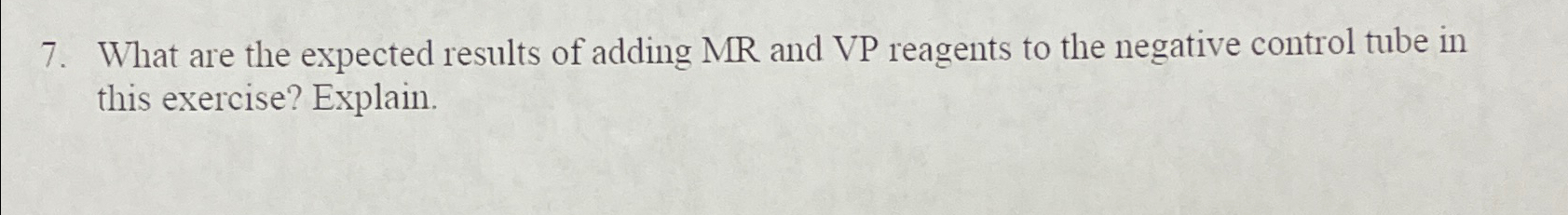 Solved What are the expected results of adding MR and VP | Chegg.com