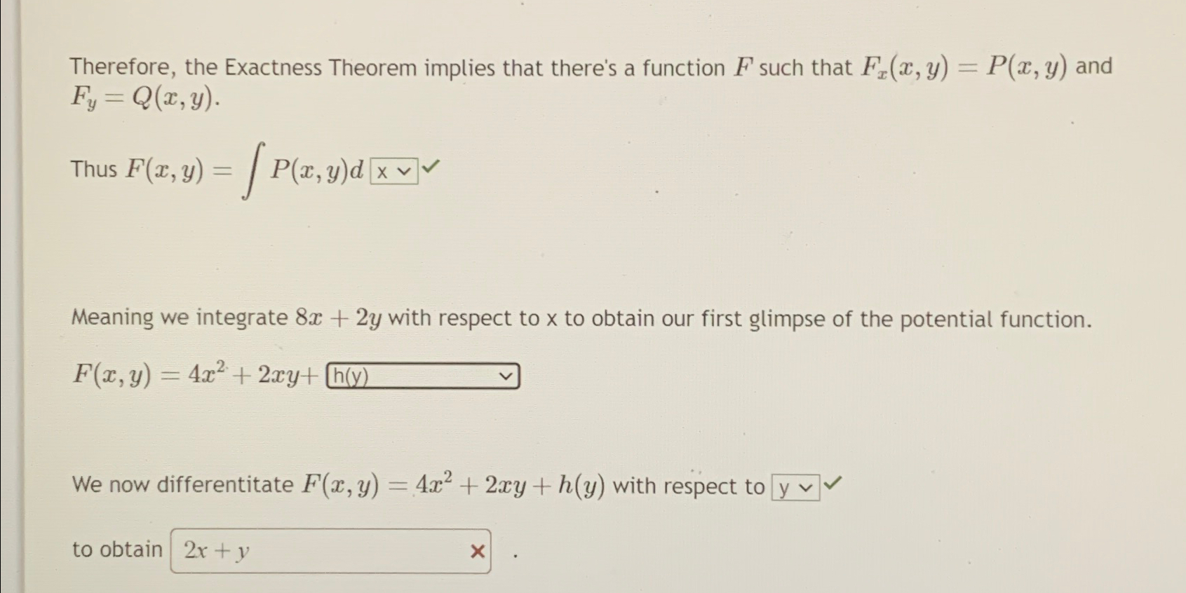 Solved Therefore, the Exactness Theorem implies that there's | Chegg.com
