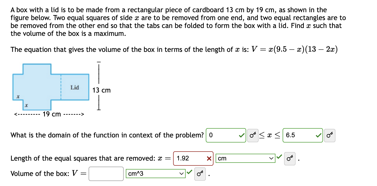 Solved A box with a lid is to be made from a rectangular | Chegg.com