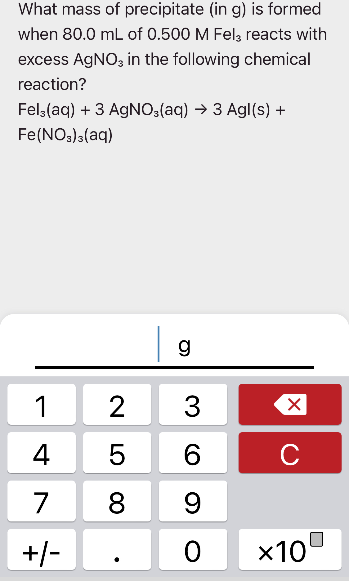 Solved What mass of precipitate (in g) ﻿is formed when | Chegg.com