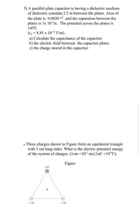 Solved 1) Two point charges of charge -2C and +4C are placed | Chegg.com
