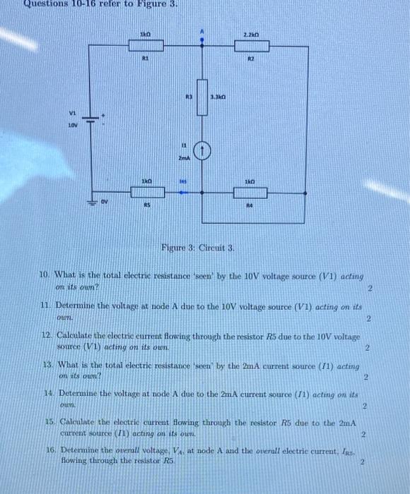 Solved Figure 3: Circuit 3. 10. What is the total electrie | Chegg.com