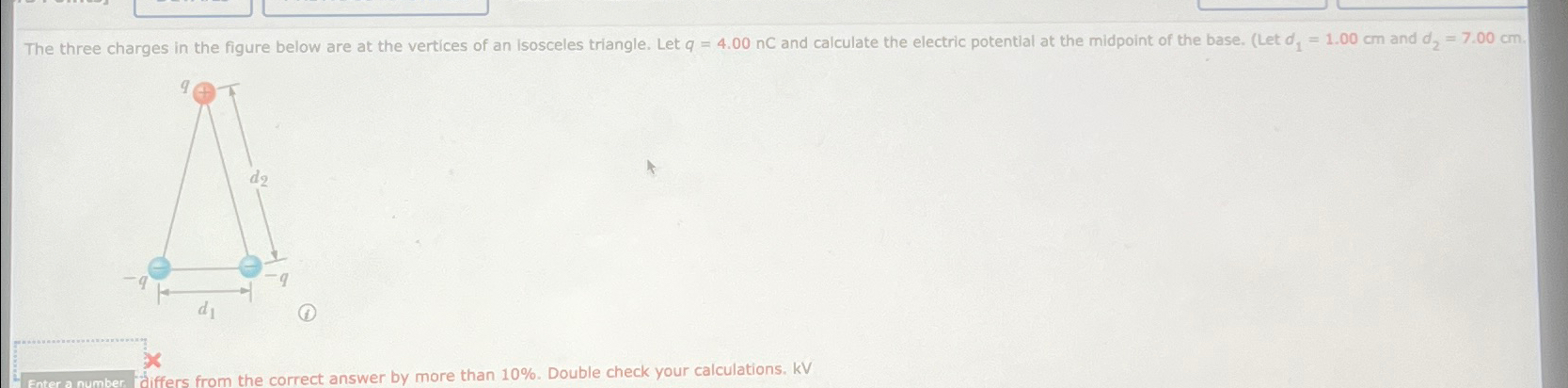 Solved Enter a number differs from the correct answer by | Chegg.com