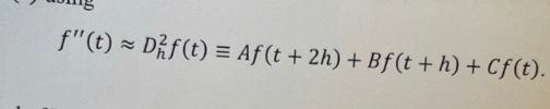 Solved Derive the formula for approximating the second | Chegg.com