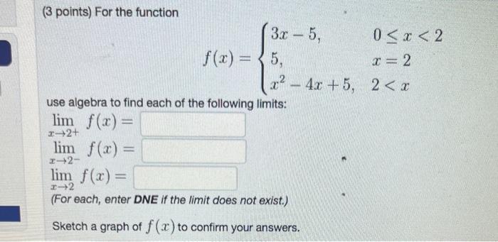 Solved ( 3 points) For the function | Chegg.com
