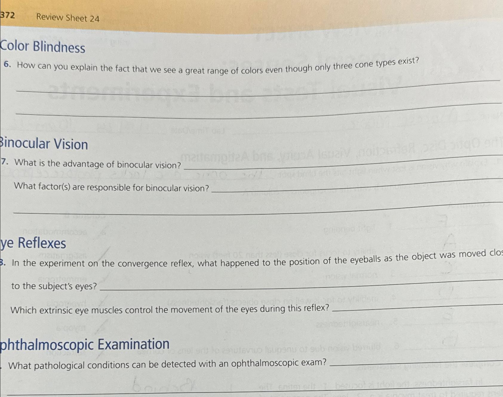 Solved 372 ﻿Review Sheet 24Color Blindness6. ﻿How can you | Chegg.com