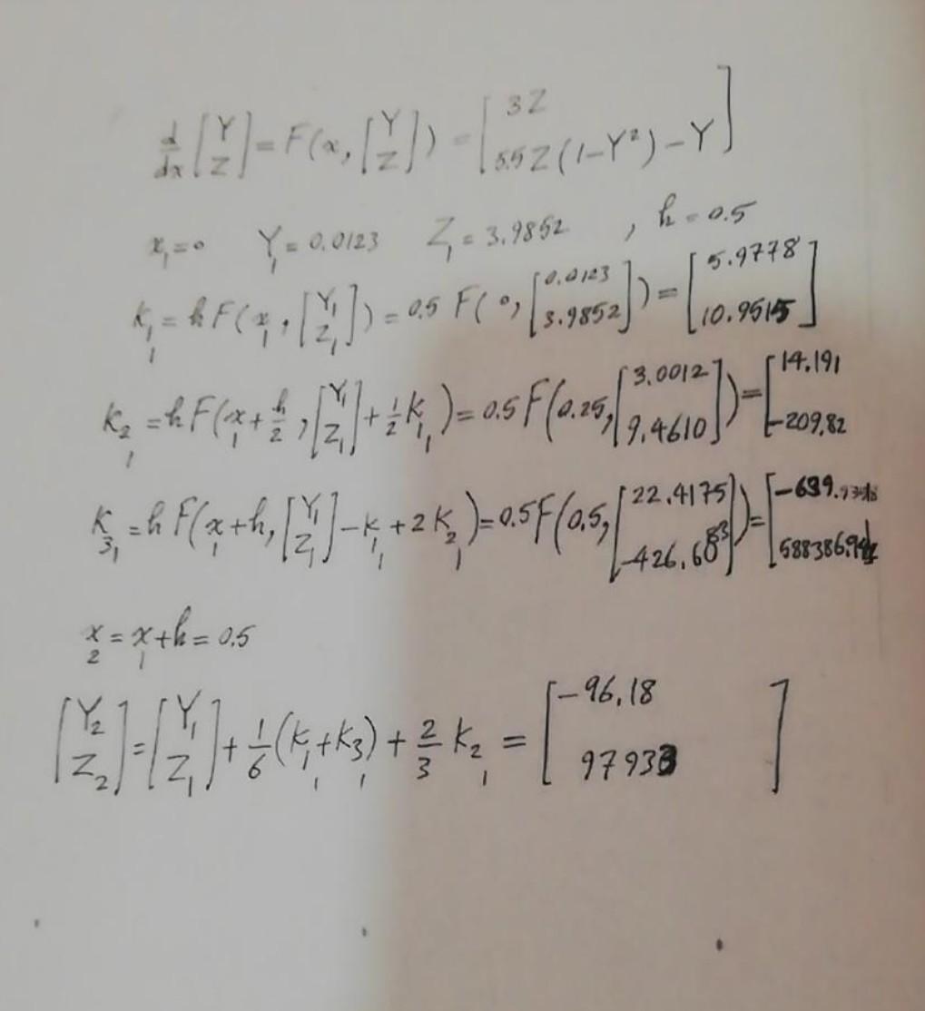 Solved (2) Write only two steps of the 2nd order Runge-Kutta | Chegg.com