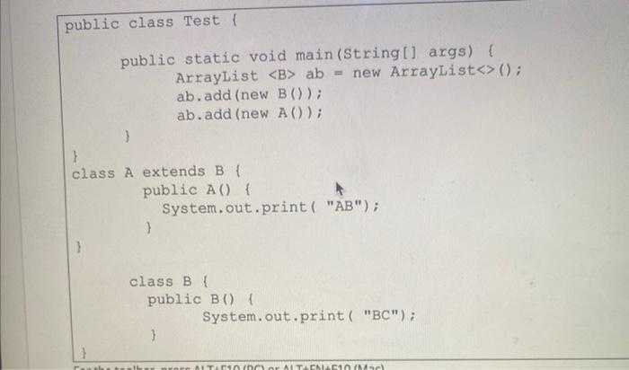 public class Test { public static void main(String[] | Chegg.com