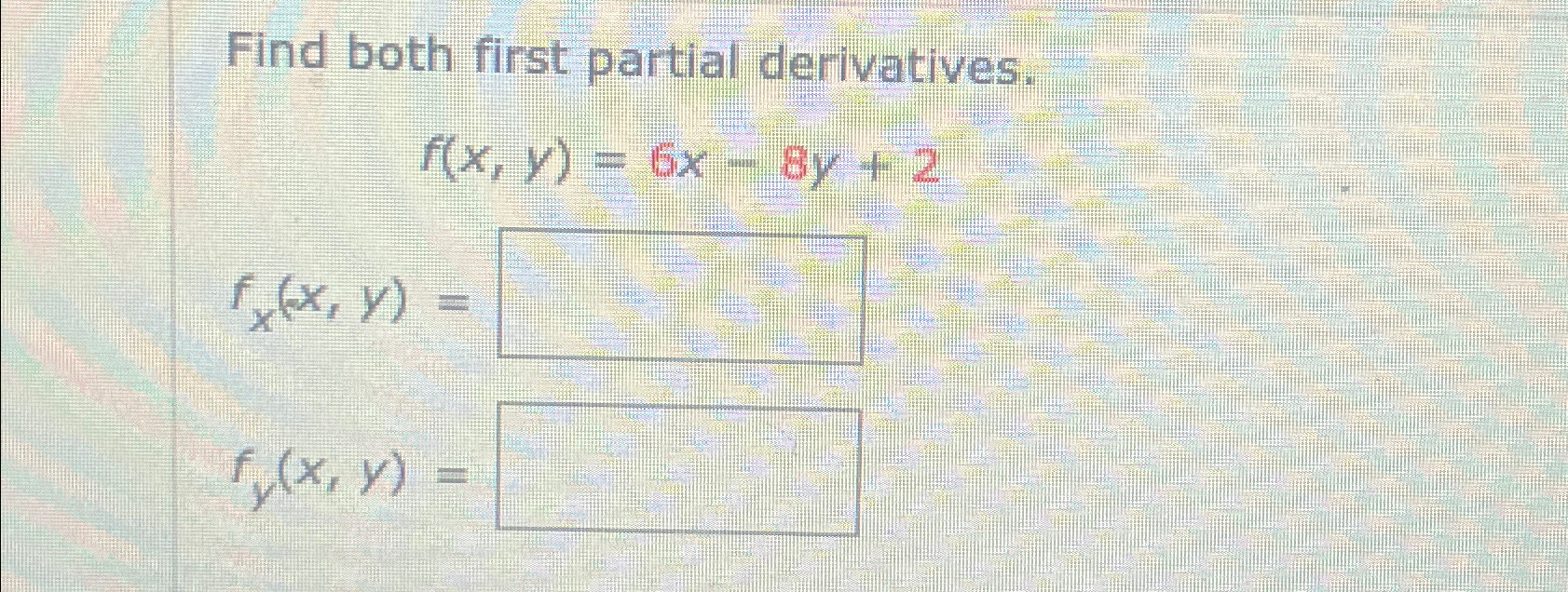 Solved Find both first partial | Chegg.com