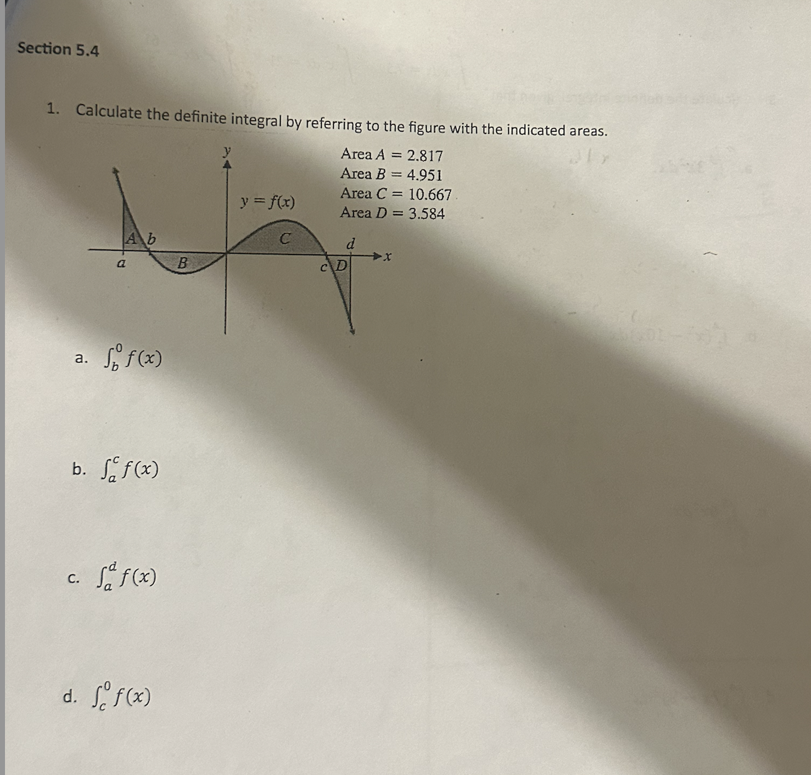 Solved Section 5.4Calculate the definite integral by | Chegg.com