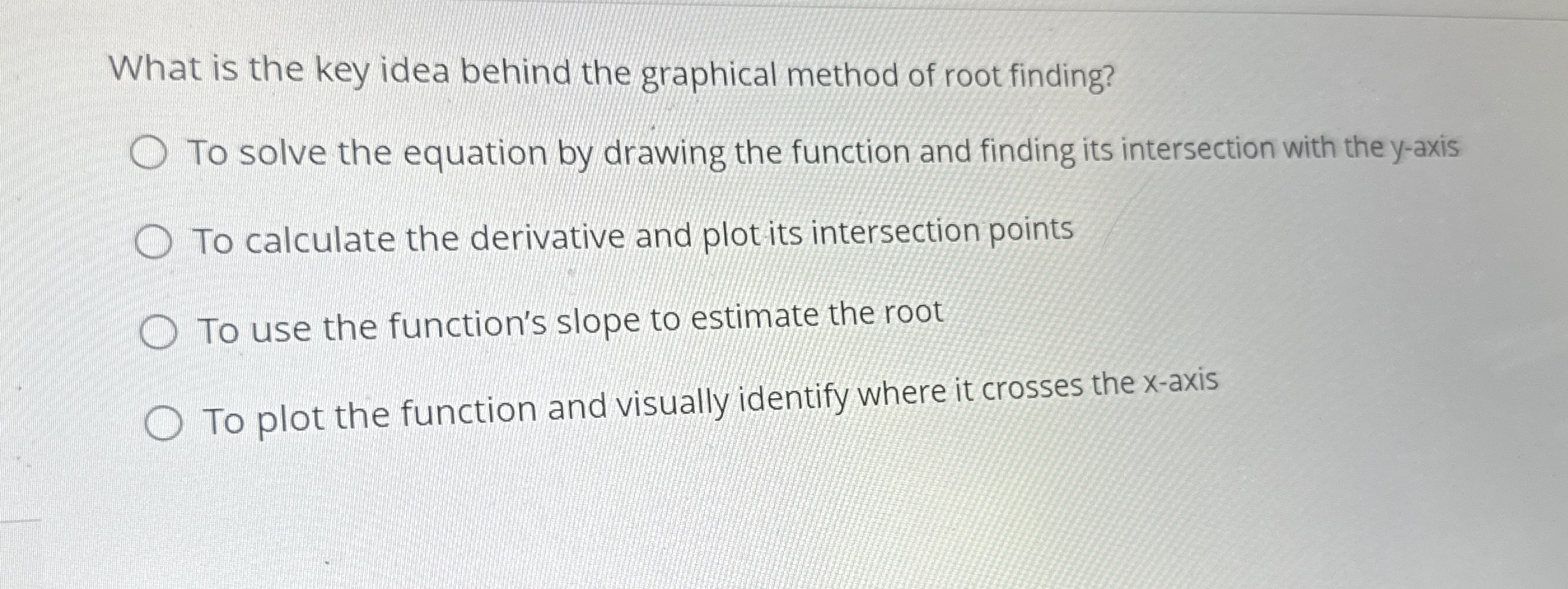 Solved What is the key idea behind the graphical method of | Chegg.com