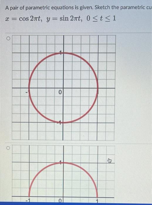 Solved A pair of parametric equations is given. Sketch the | Chegg.com